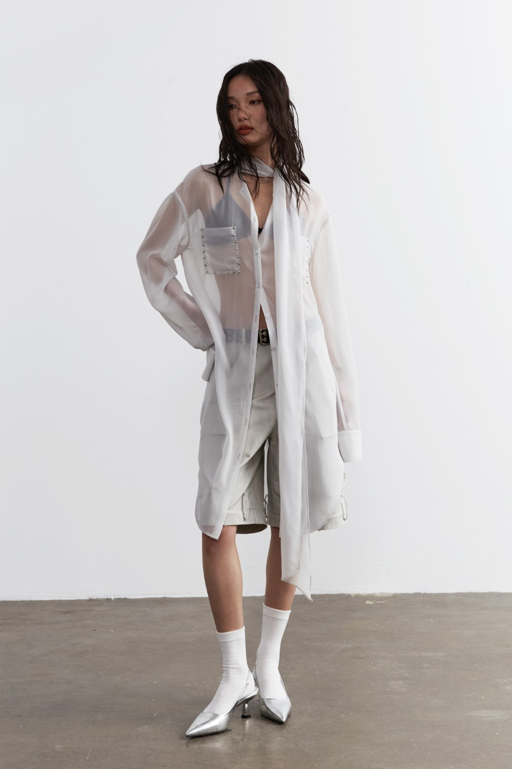 Long Sheer Chiffon Blouse – Pixie Rebels