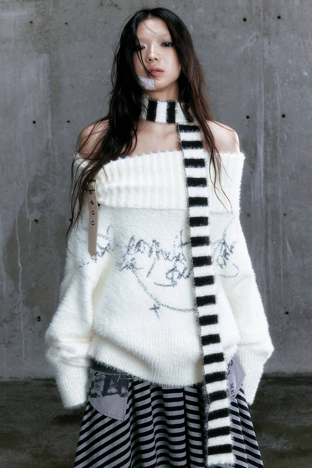 Furry Striped Scarf – Pixie Rebels