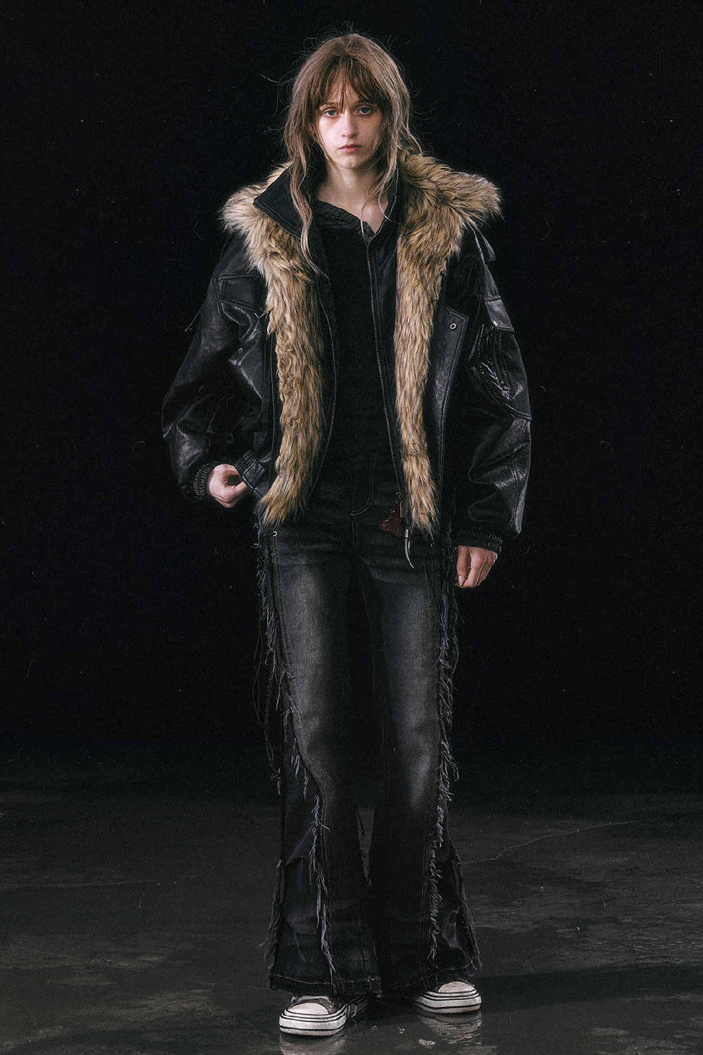 Faux Leather Bomber Jacket – Pixie Rebels