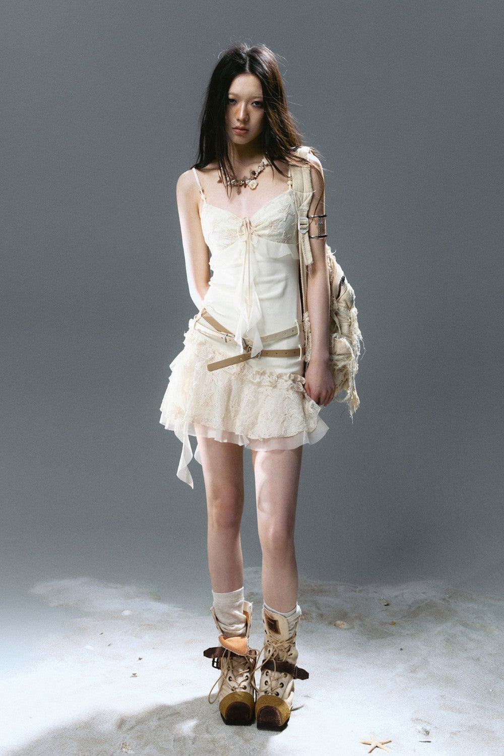 Belted Lace Ruffle Dress – Pixie Rebels