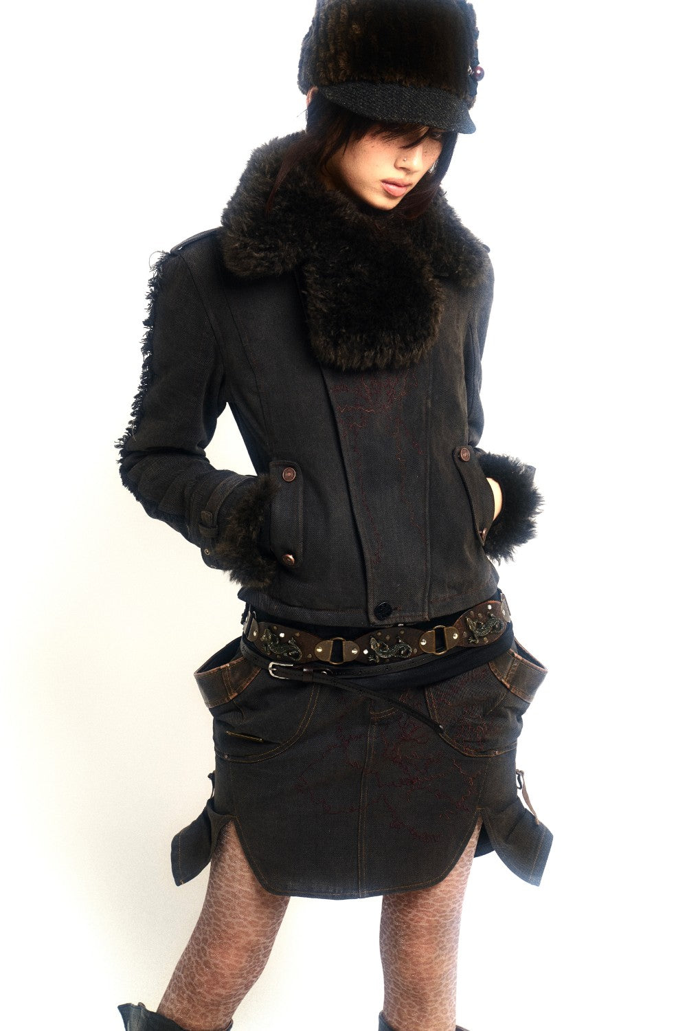 Embroidered Cargo Coat – Pixie Rebels