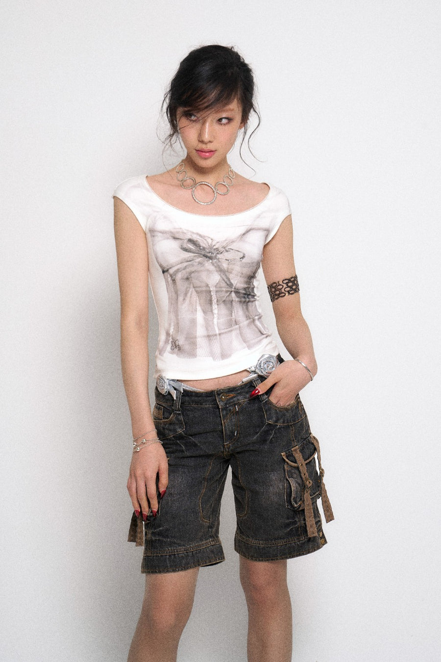 Retro Denim Cargo Jorts – Pixie Rebels