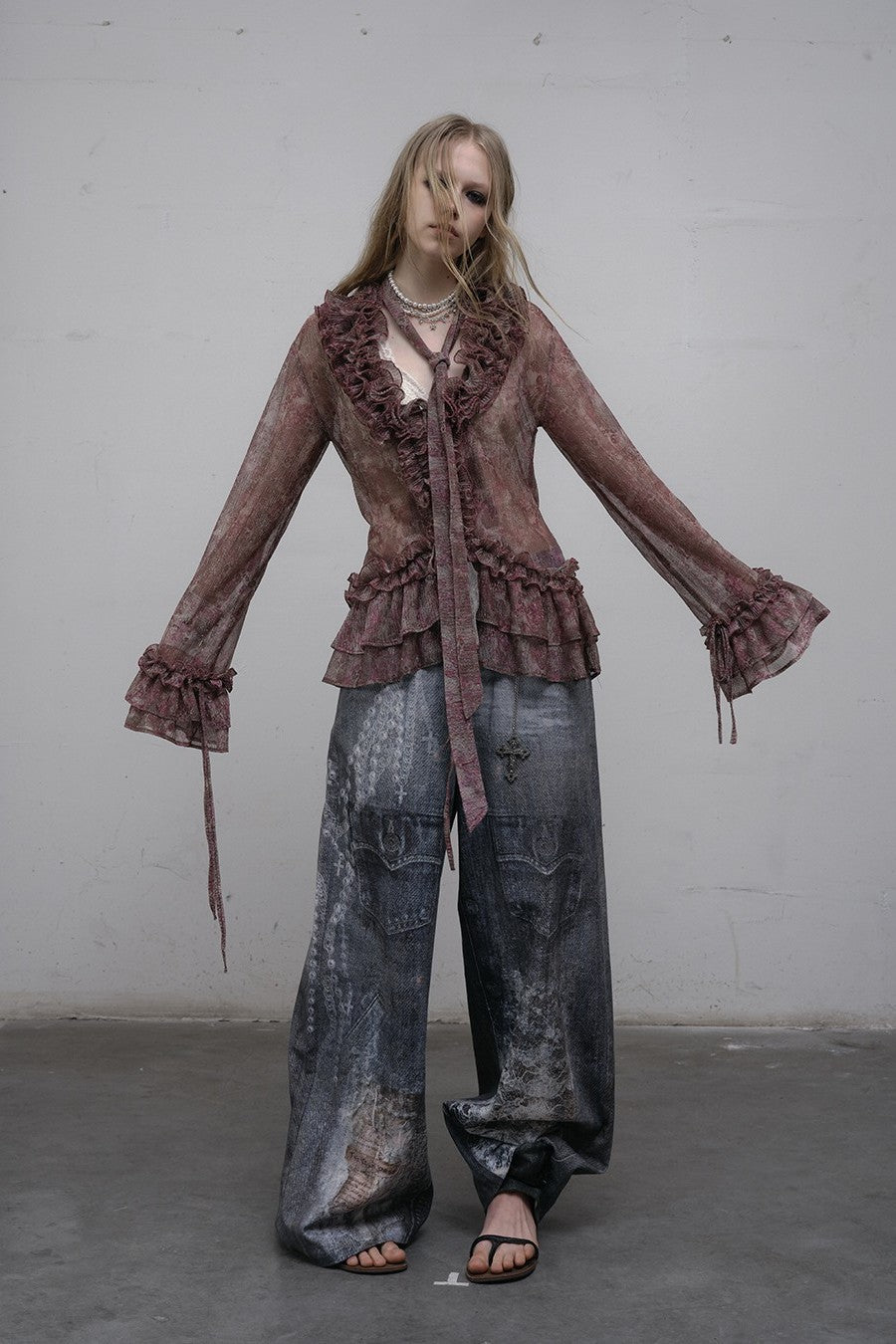 Sheer Ruffle Blouse – Pixie Rebels