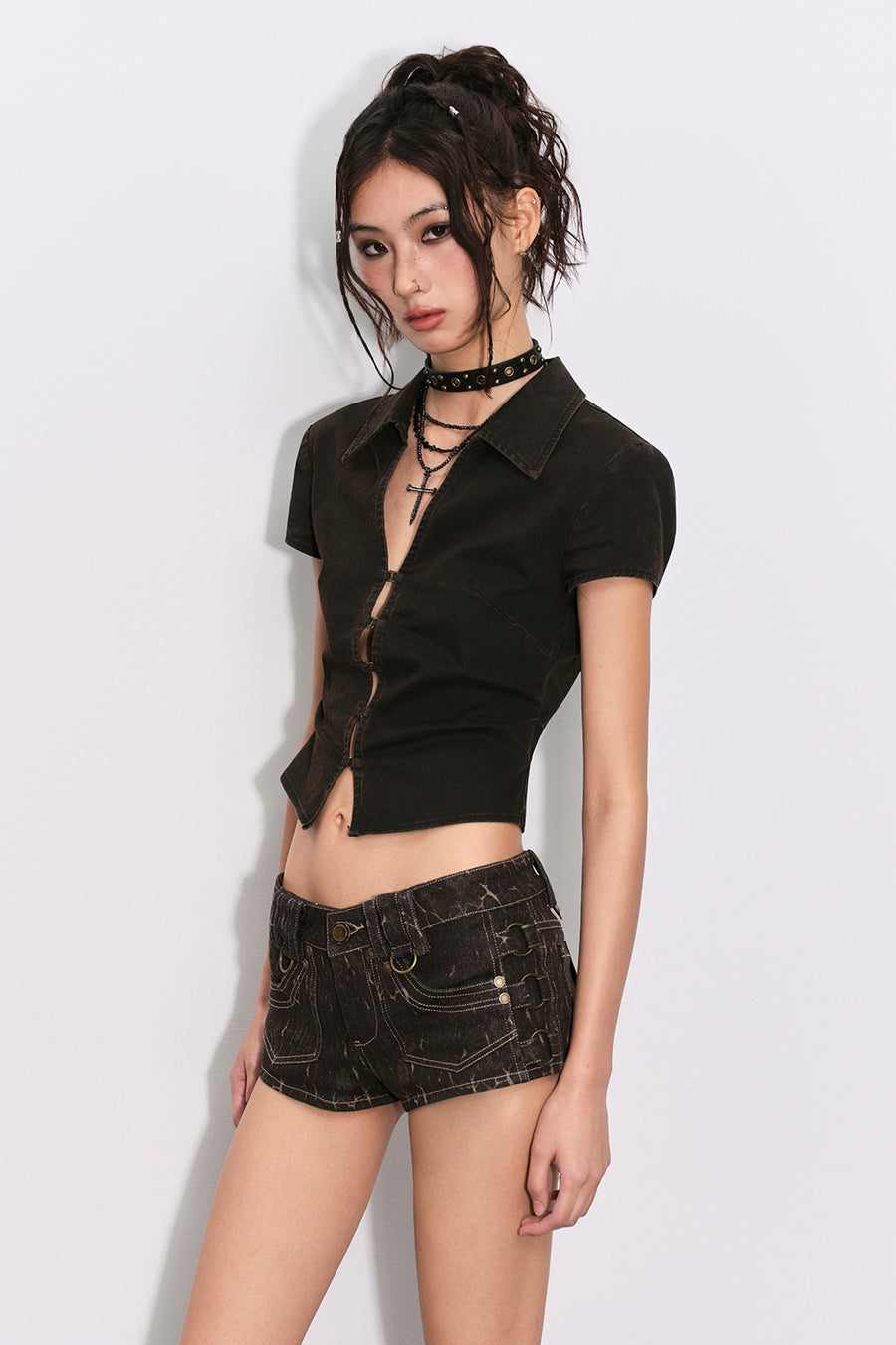 Eyelet Open-Back Zip Vest – Pixie Rebels