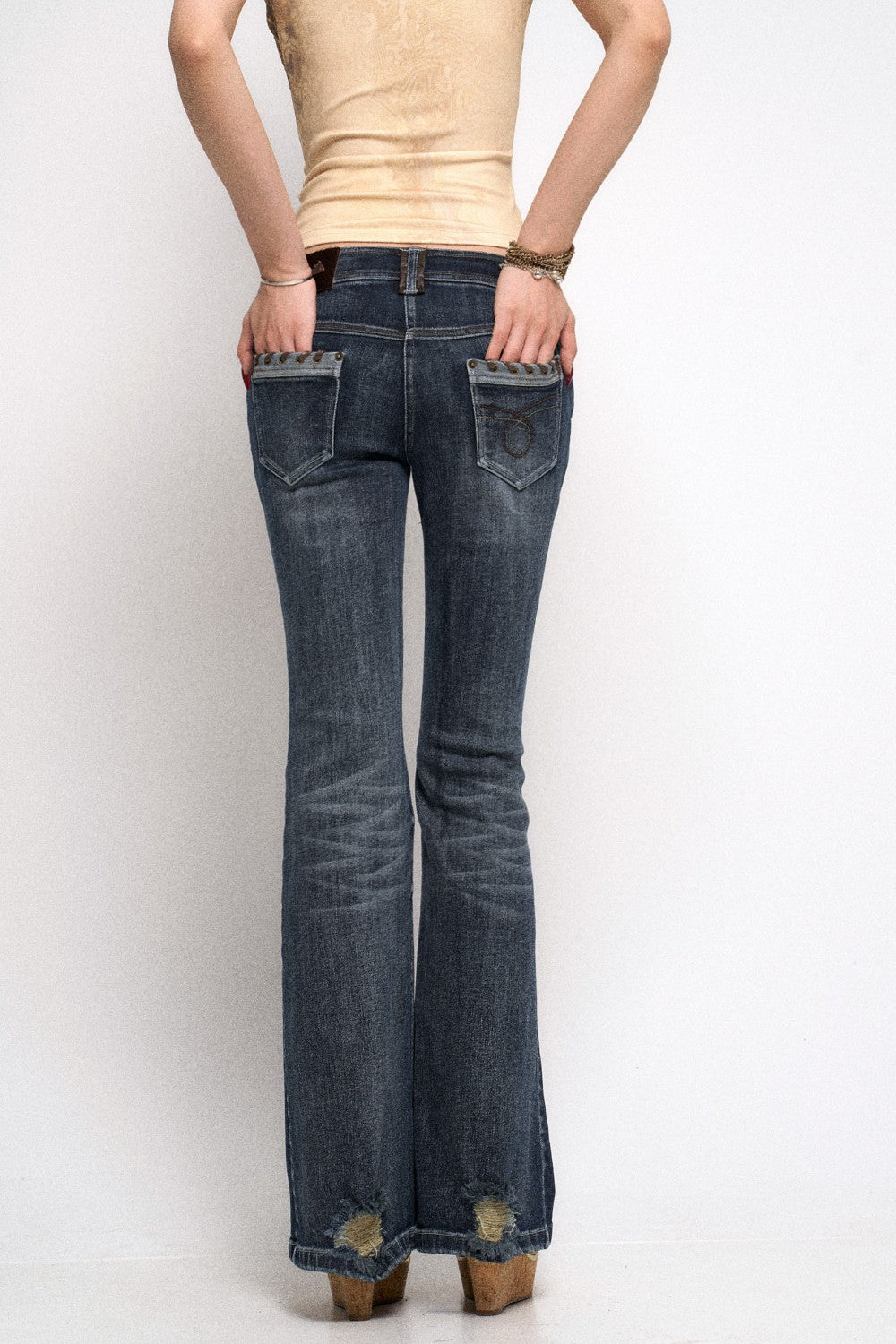Ripped Retro Denim Jeans – Pixie Rebels