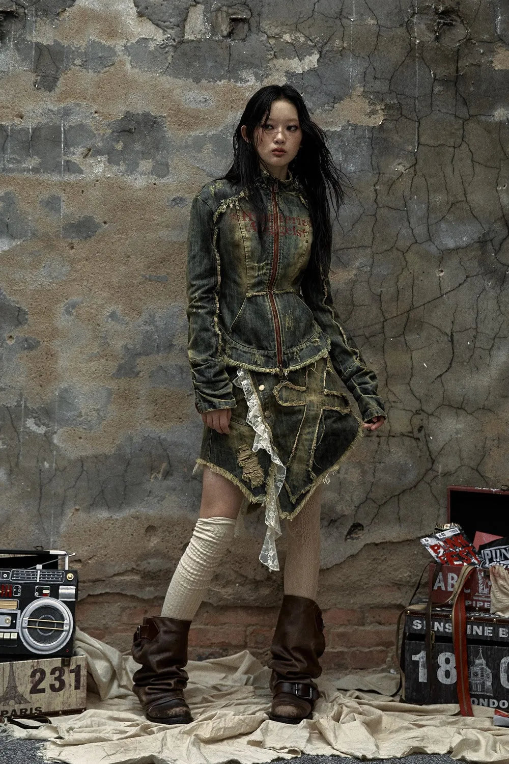 Distressed Denim Jacket – Pixie Rebels