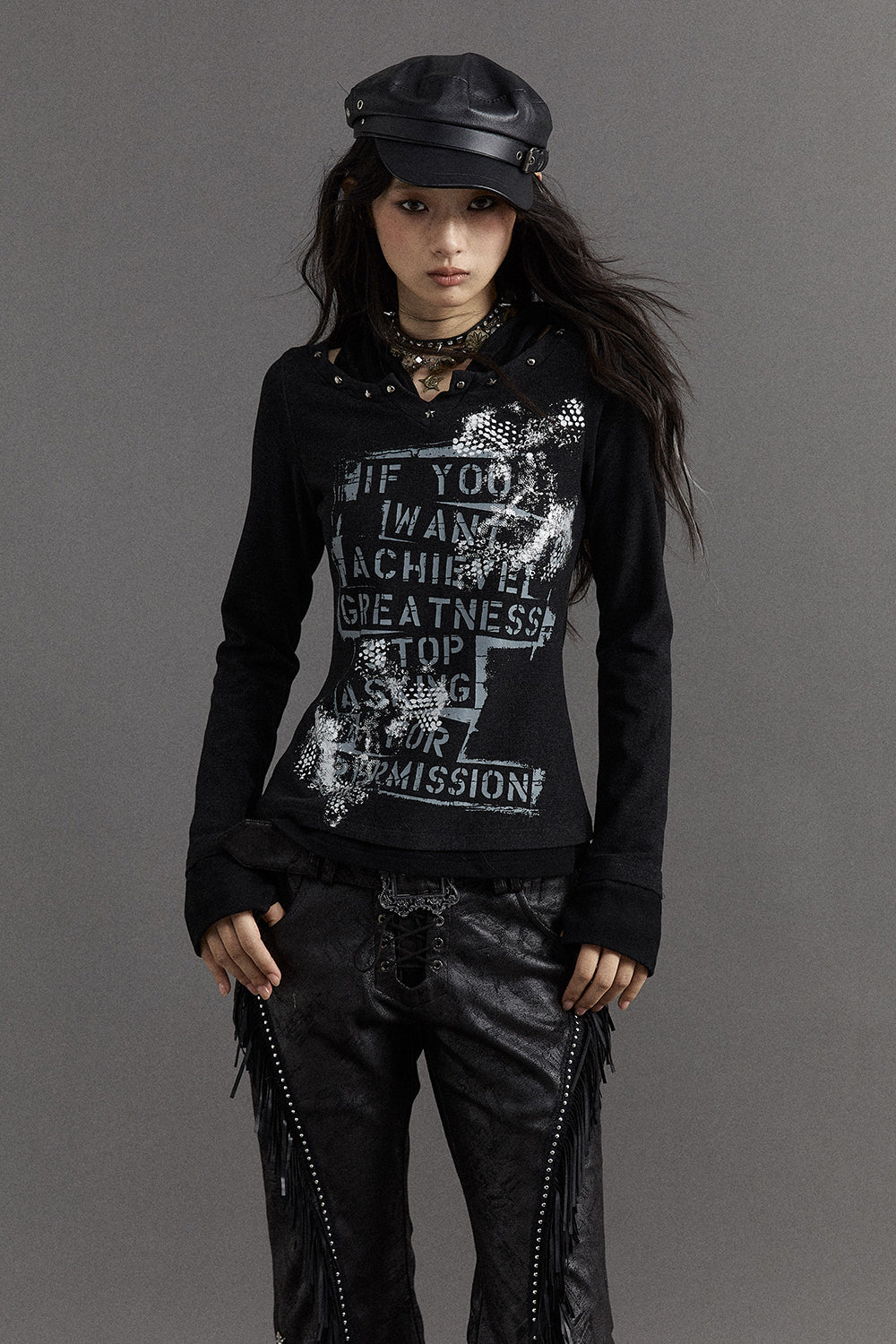 Graphic Hooded Shirt – Pixie Rebels