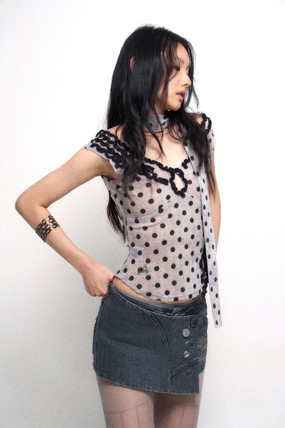 Polka Dot Top Blue – Pixie Rebels