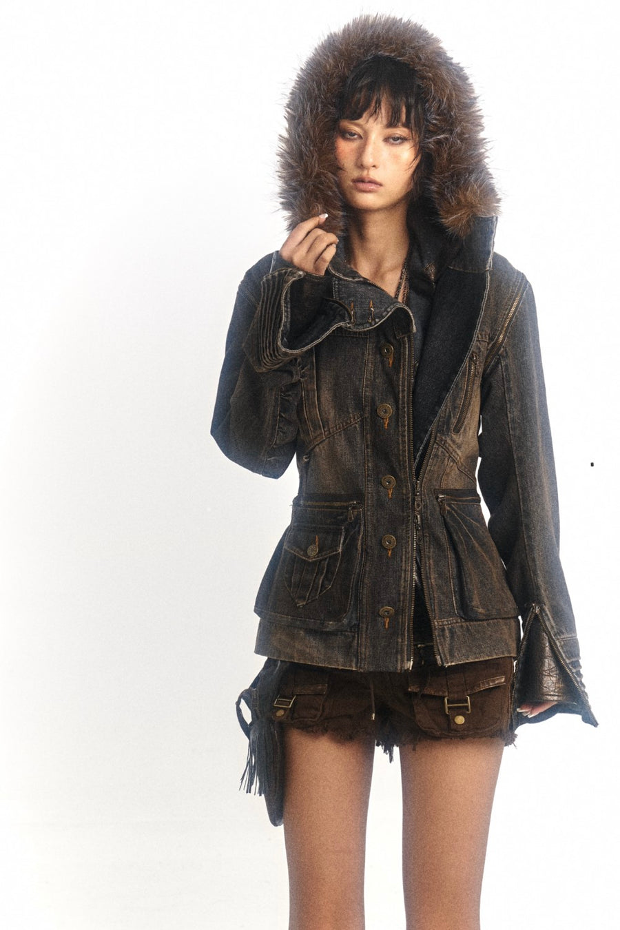 Lace-Up Denim Jacket – Pixie Rebels