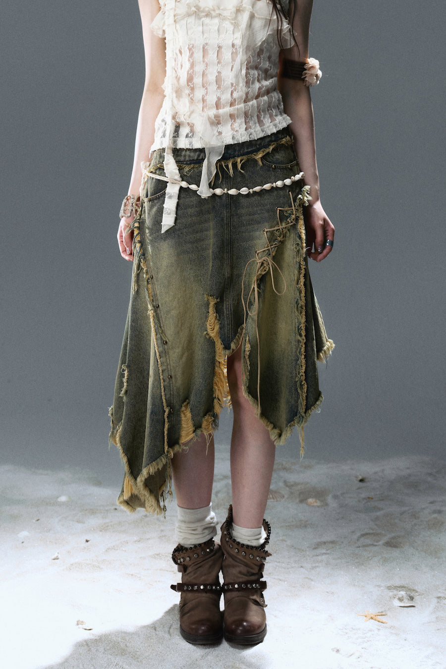 Frayed Rogue Stitch Skirt – Pixie Rebels